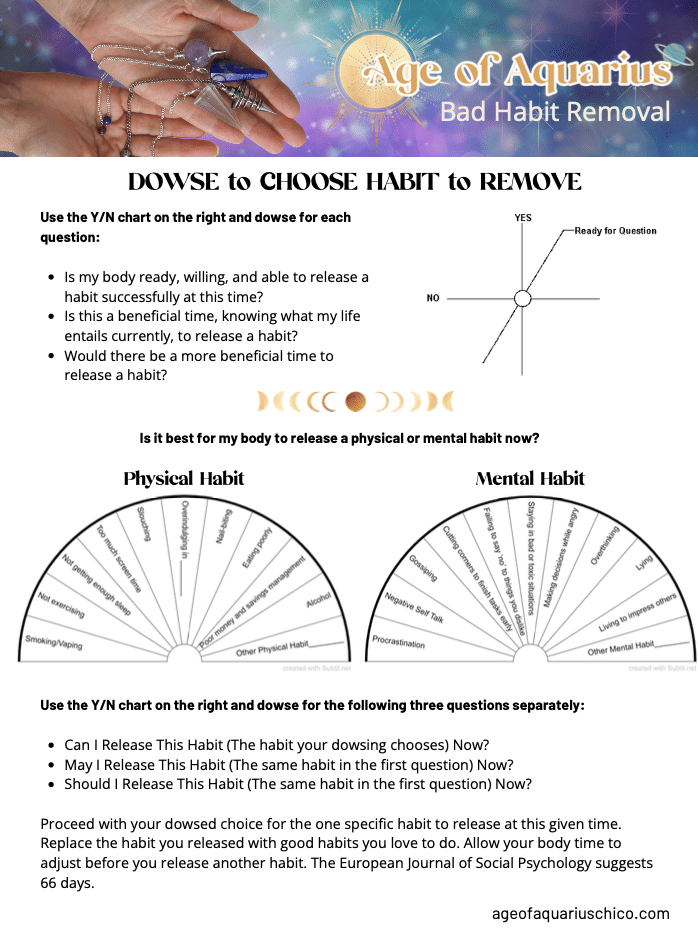 Dowsing to Release Bad Habits - Age of Aquarius